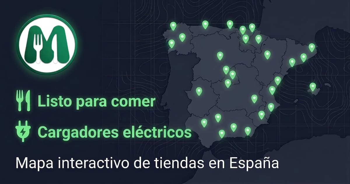 Mapa de Mercadona Listo para Comer y Cargadores VE